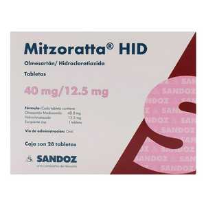 Mitzoratta Hid 40mg/12.5mg caja con 28 tabletas | Mejor Precio