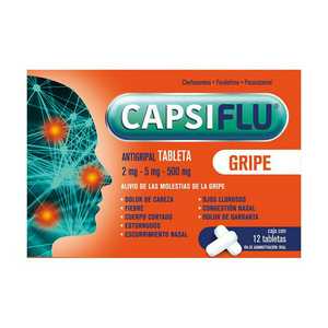 Capsiflu 2/5/500mg caja con 12 tabletas | Mejor Precio en Vitau