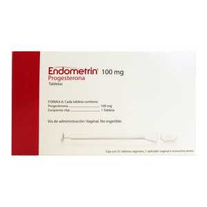 Endometrin 100mg caja con 21 tabletas | Vitau