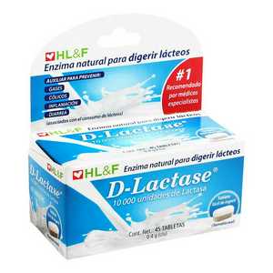 D-Lactase 0.4 g caja con 45 tabletas | Vitau - Farmacia en línea