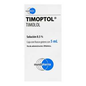 Timoptol 0.5% caja con frasco con 1 gotero de 5ml | Vitau - Farmacia en ...