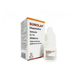 Sunolap 0.1% caja con frasco con 1 gotero de 5ml solución oftálmica ...