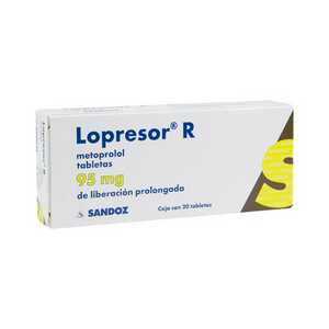 Lopresor R 95mg caja con 20 tabletas | Mejor Precio