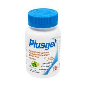 Plus menta limón 200/200/20mg frasco con 50 tabletas masticables ...