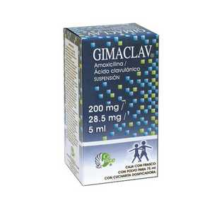 Gimaclav 200/28.5mg/5ml caja con 1 frasco de 75ml | Precio: $87.00 MXN