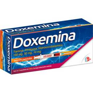 Doxemina 100mg,50mg,10mg caja 5 ampolletas 2ml | Mejor Precio en Vitau