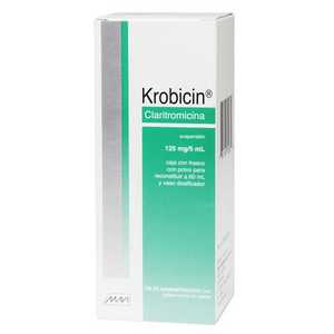 Krobicin 125mg/5ml caja con 1 frasco de 60ml | Mejor Precio en Vitau