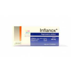 Inflanox 550mg caja con 12 tabletas | Mejor Precio