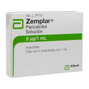 Zemplar 5mcg/1ml caja 5 ampolletas 1ml solución inyectable | Mejor Precio