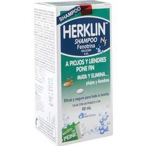 Herklin 0.2% caja con 1 frasco de 60ml shampoo | Mejor Precio