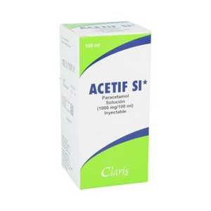 Acetif Si 1000mg/100ml caja con 1 frasco ámpula de 100ml solución ...