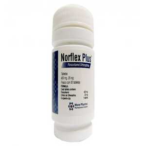 Norflex Plus 450mg/35mg frasco 50 tabletas | Mejor Precio