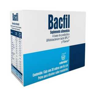 Bacfil 6 g Caja con 30 sobres Polvo para disolver sabor mandarina ...