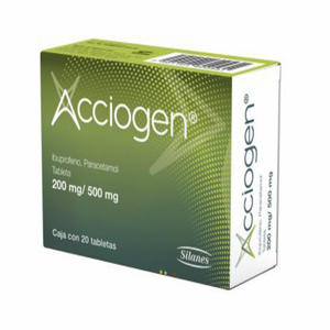 Acciogen 200mg/500mg Caja 20 Tabletas | Mejor Precio