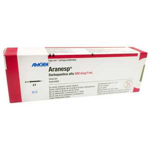 Aranesp 500mcg/1ml caja 1 jeringa solución inyectable | Vitau