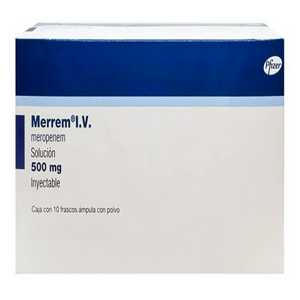 Merrem I.V. 500mg caja con 10 frascos ámpula | Vitau