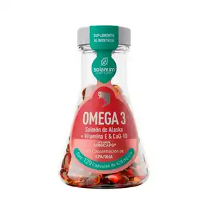Solanum Omega 3 Salmón Vitamina E Matraz con 120 cápsulas blandas ...